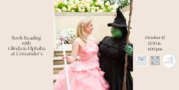 Book reading with Glinda & Elphaba @ Coreander’s Children’s Bookshoppe ...